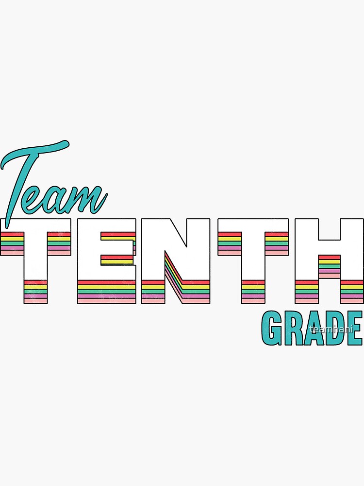 "Team Tenth Grade Shirt Retro Back To School Teacher" Sticker for Sale ...