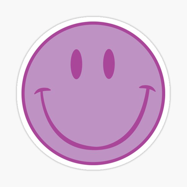 "Purple Smiley Face" Sticker by tmalchione | Redbubble