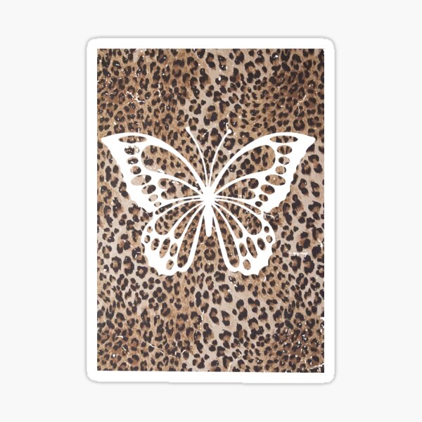 "Cute Leopard Print Monarch Butterfly Silhouette Animal Print Lover ...