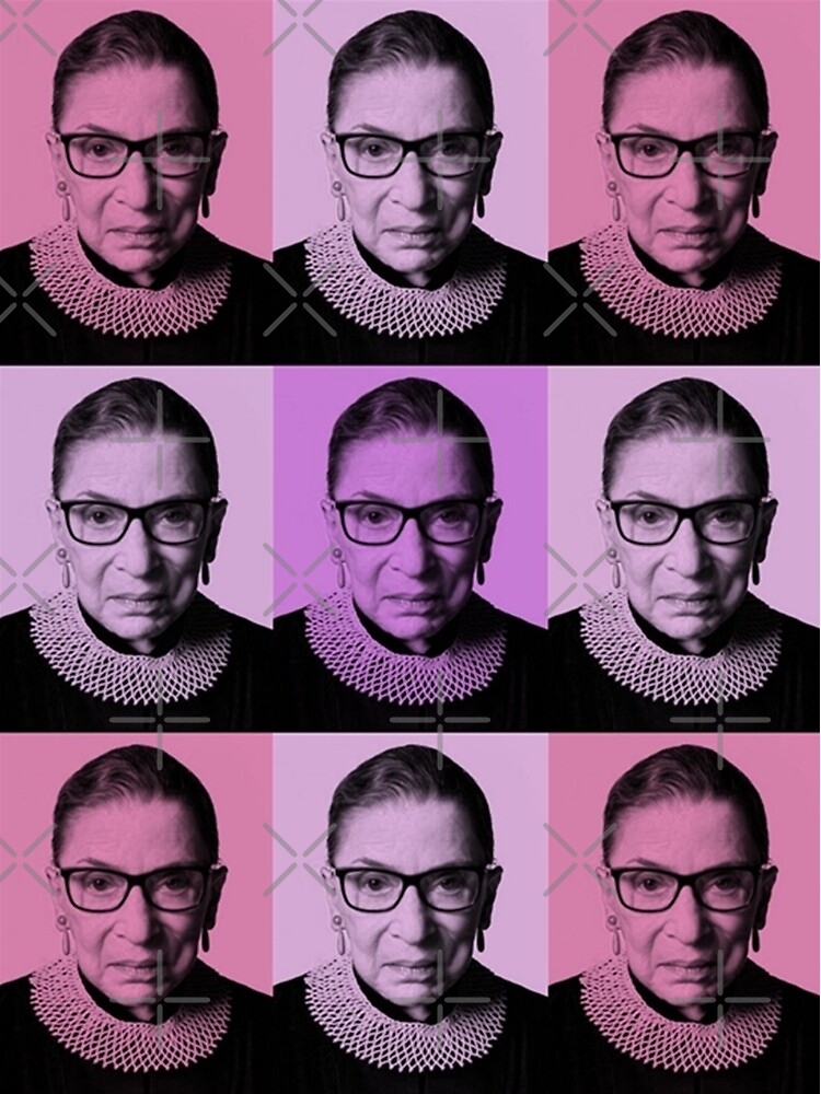 "Notorious RBG - Pinks and Lilacs" Sticker by Thelittlelord | Redbubble