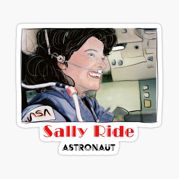 "Sally Ride Astronaut" Sticker for Sale by Dom1Designs | Redbubble