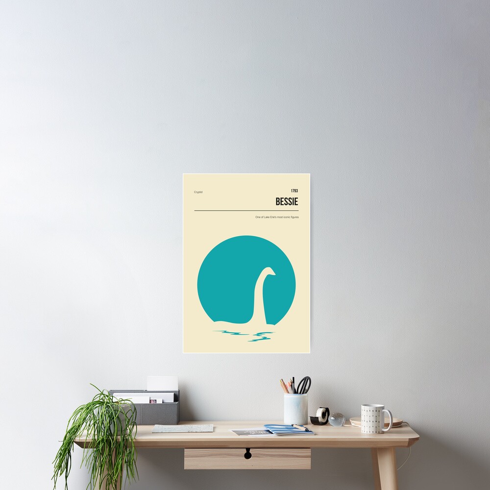 "Bessie Lake Erie Vintage Cryptid Poster" Poster for Sale by ...