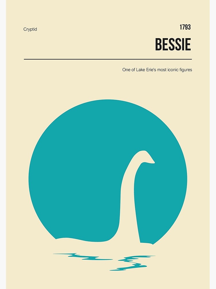 "Bessie Lake Erie Vintage Cryptid Poster" Poster for Sale by ...