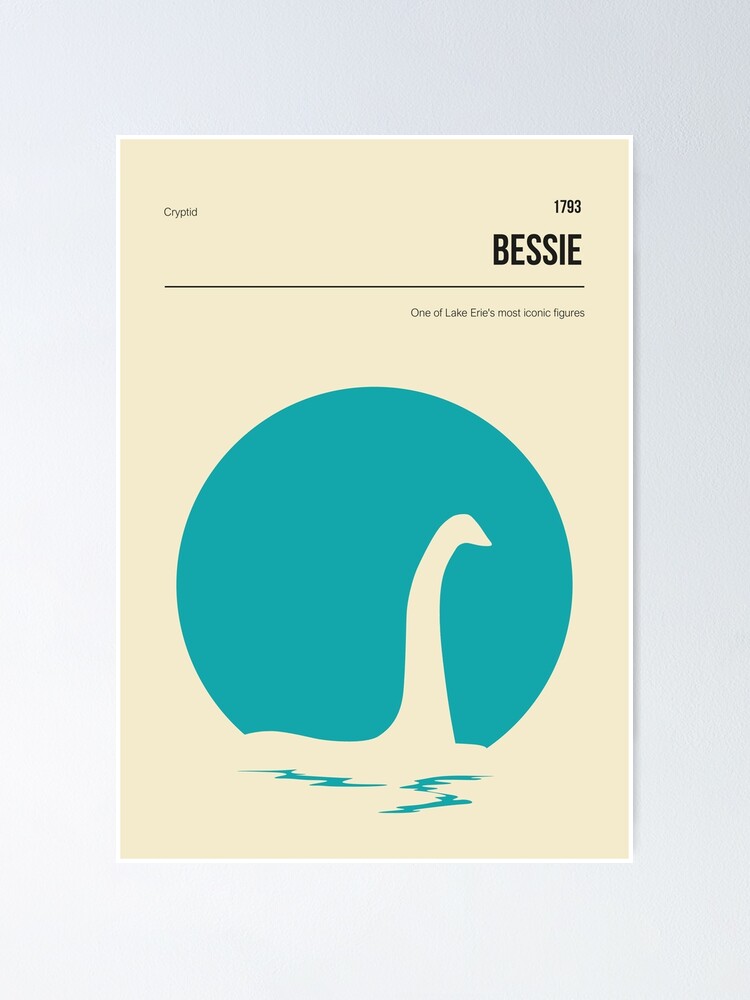 "Bessie Lake Erie Vintage Cryptid Poster" Poster for Sale by ...