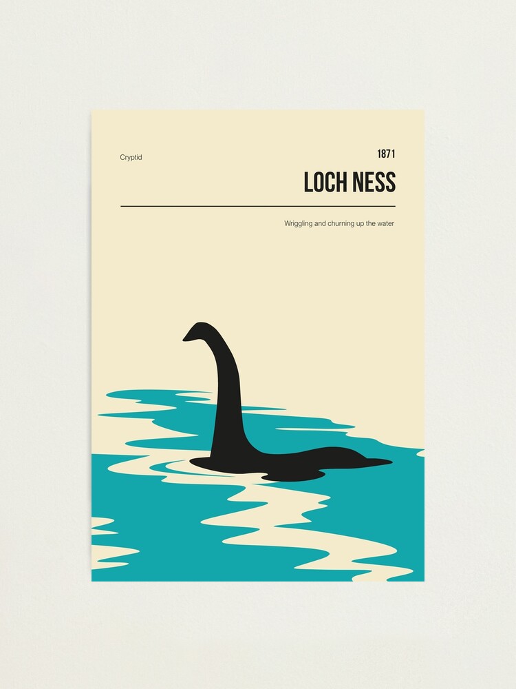 "Loch Ness Scotland Cryptid Book Cover Poster" Photographic Print for ...