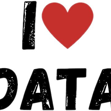 "I Heart Data Sticker" Sticker for Sale by Abdeeshop | Redbubble