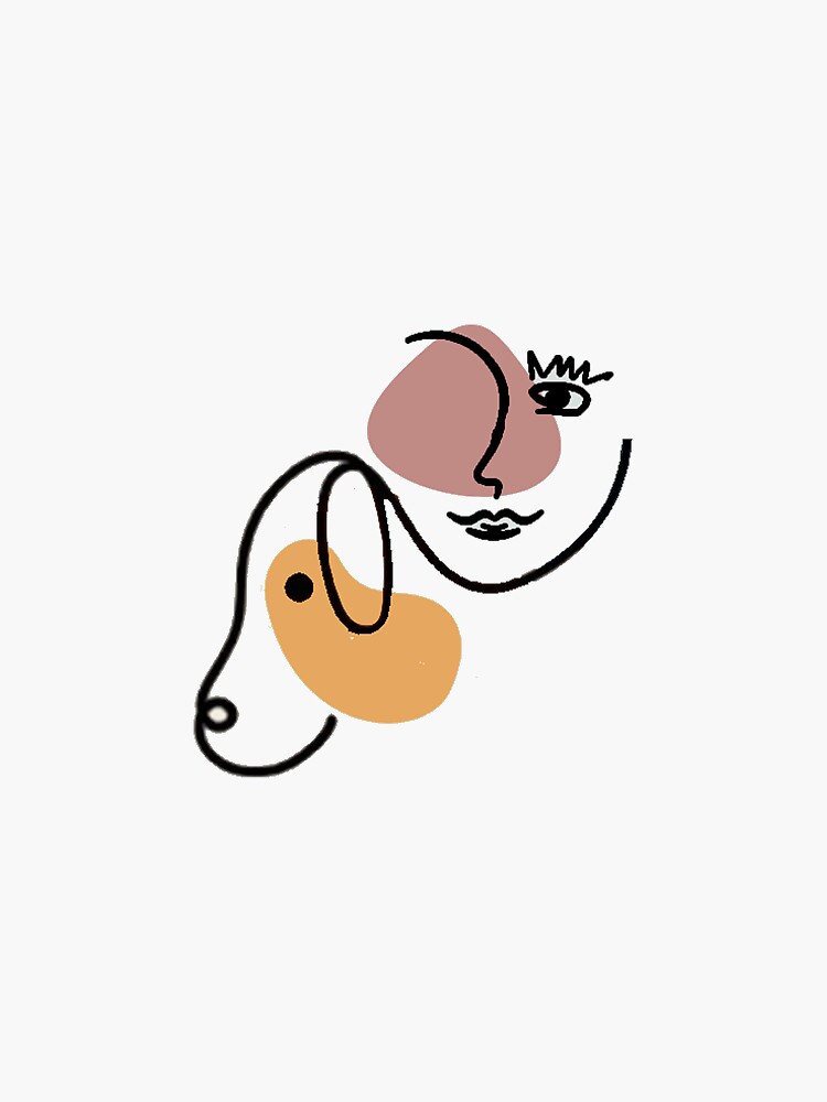 "dog & dear logo sticker" Sticker for Sale by doganddear | Redbubble