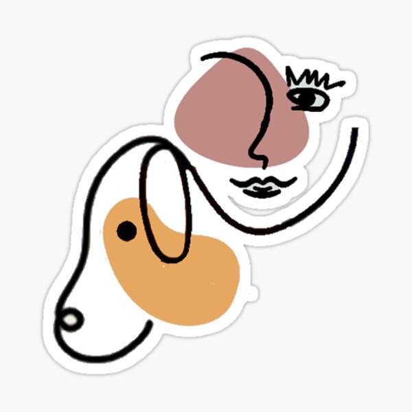 "dog & dear logo sticker" Sticker for Sale by doganddear | Redbubble