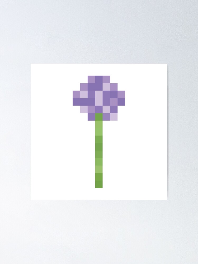 "Minecraft Allium Flower" Poster by Ink-ka | Redbubble