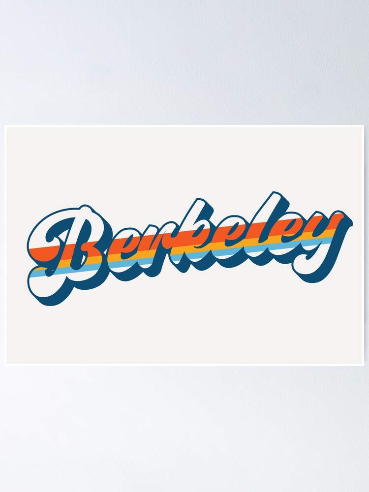 "Retro Berkeley Word Art" Poster by Homebody-Supply | Redbubble