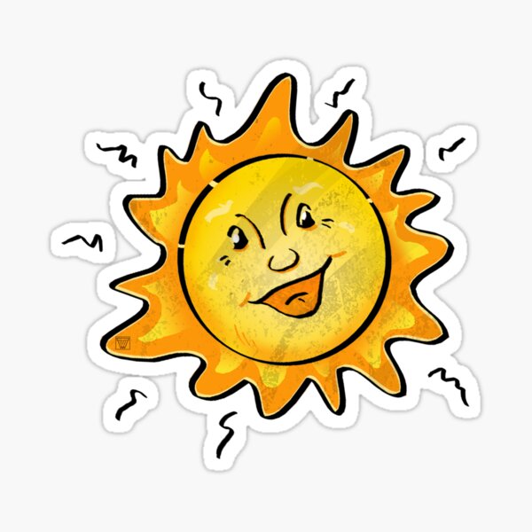 "Smiling Sun Shine" Sticker by ImagineThatNYC | Redbubble