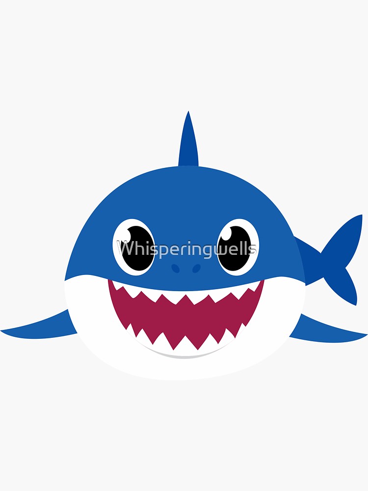"DADDY SHARK" Sticker for Sale by Whisperingwells | Redbubble