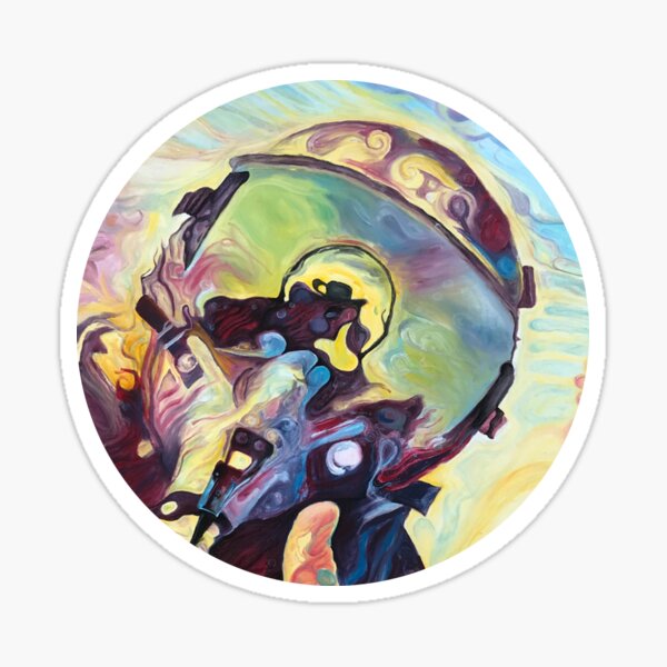 "Spatial D (circle)" Sticker for Sale by FlySurr3al | Redbubble