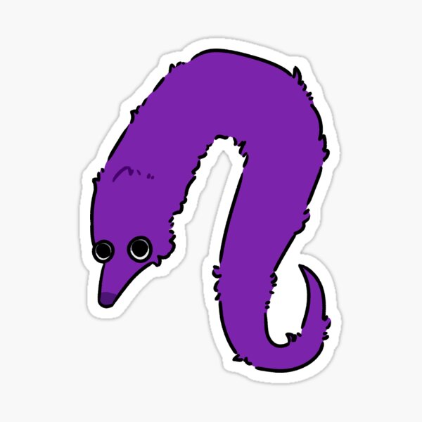 "Purple Worm on a String" Sticker by SIRIUSGATO | Redbubble