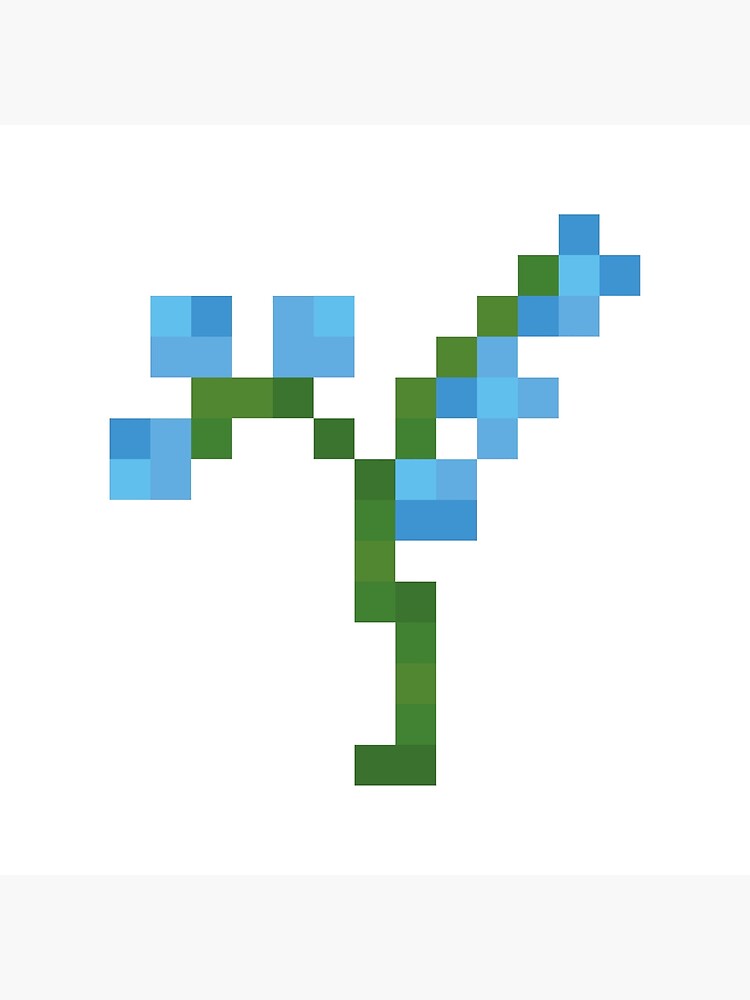 "Minecraft Blue Orchid Flower " Poster for Sale by Ink-ka | Redbubble