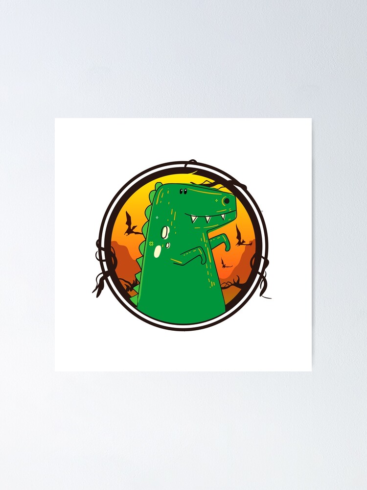 "Fun T-rex shield / Prehistoric / Jurassic" Poster by Little-Joy ...