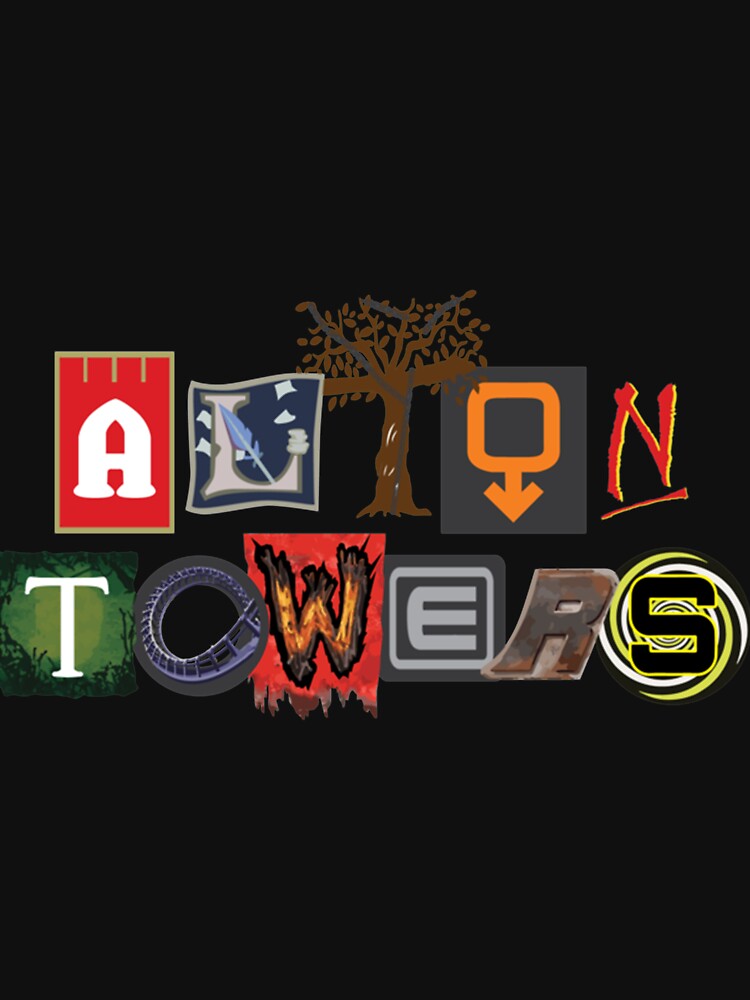 "Alton Towers Collage Design Classic" Essential T-Shirt for Sale by ...