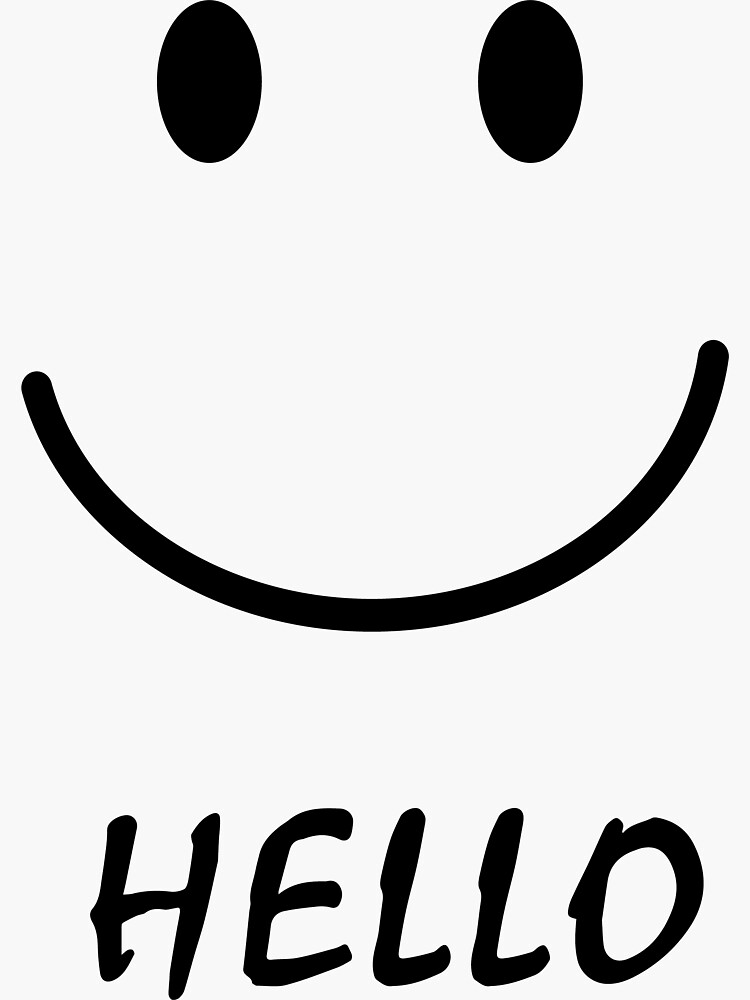 "Happy Face| Hello Face| Smile " Sticker for Sale by gosmartgo | Redbubble