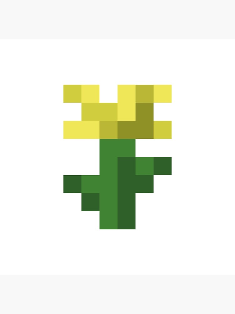 "Minecraft Dandelion Flower" Art Board Print for Sale by Ink-ka | Redbubble