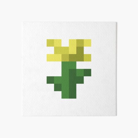 Lámina rígida «Flor de diente de león de Minecraft» de Ink-ka | Redbubble