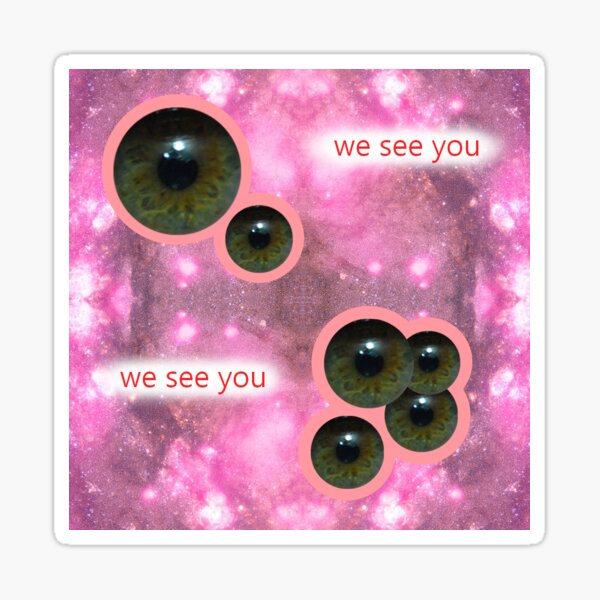 "we see you | Weirdcore" Sticker for Sale by Singularian | Redbubble