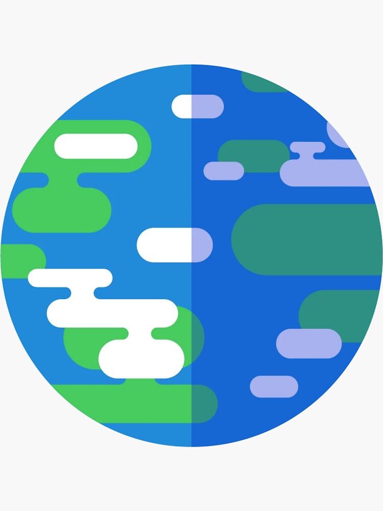 "Planet Earth " Sticker for Sale by Riku-Ortiz | Redbubble