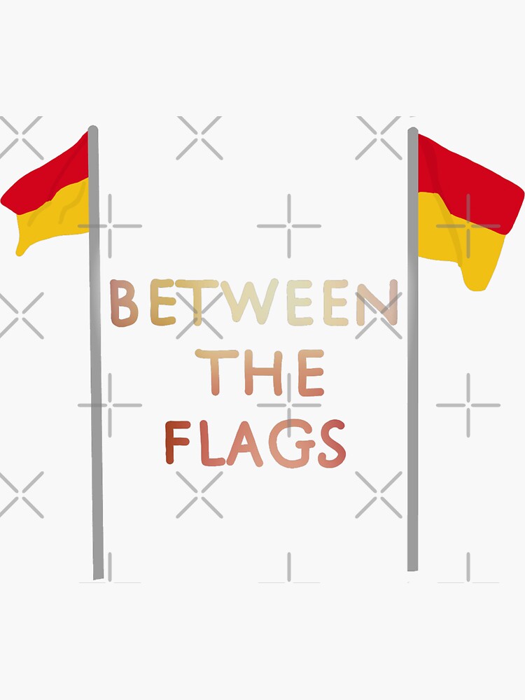 "Between the flags " Sticker for Sale by Becky-Marie | Redbubble