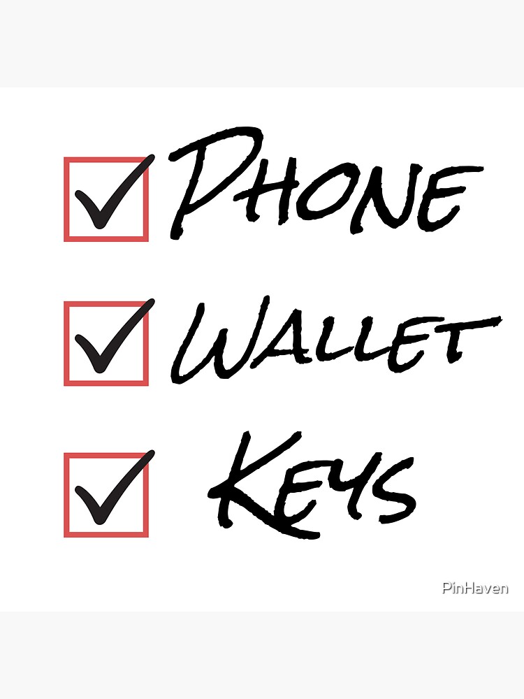 "Phone Wallet Keys" Sticker for Sale by PinHaven | Redbubble