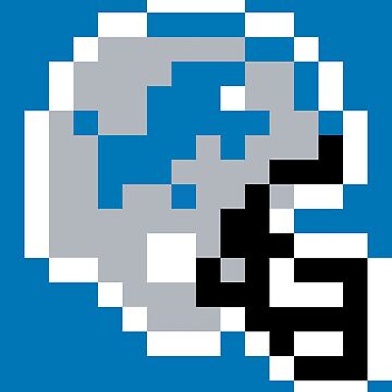 "Detroit Lions (8-bit Football Helmet Only)" Sticker for Sale by ...