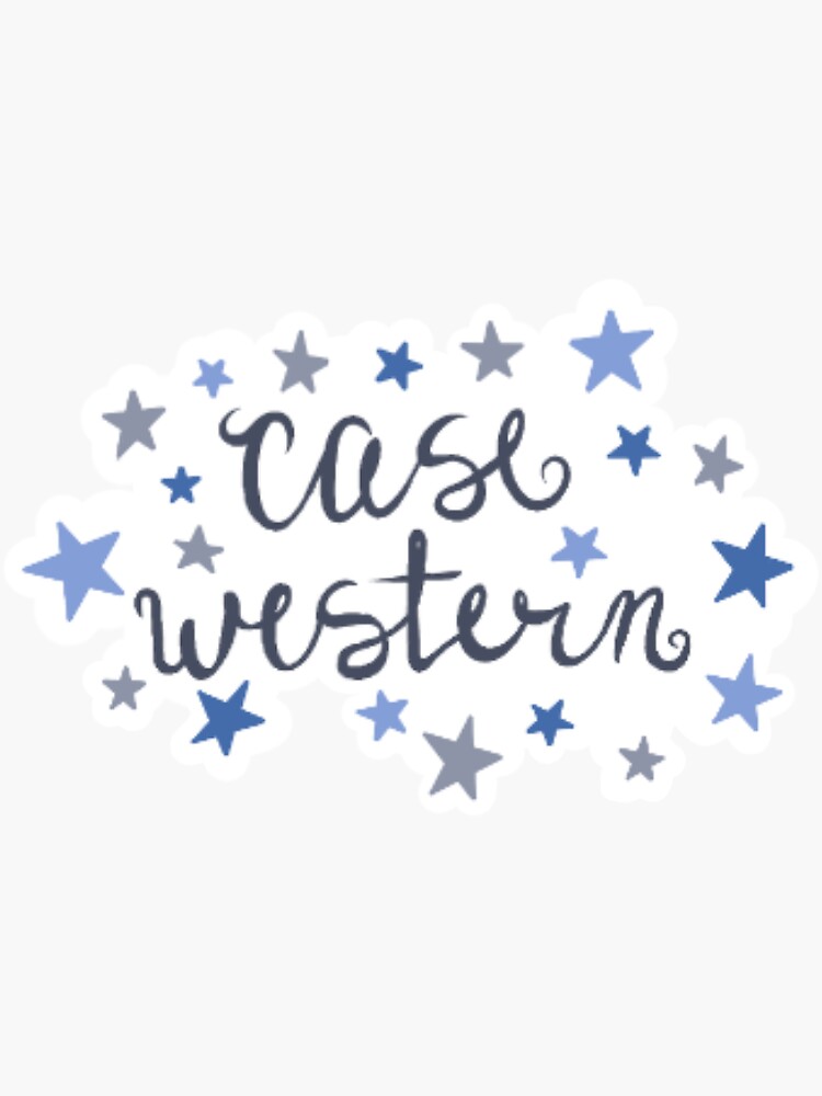 "CWRU: stars" Sticker for Sale by Hannahbark-art | Redbubble