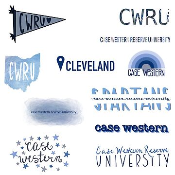 "CWRU sticker pack" Sticker for Sale by Hannahbark-art | Redbubble