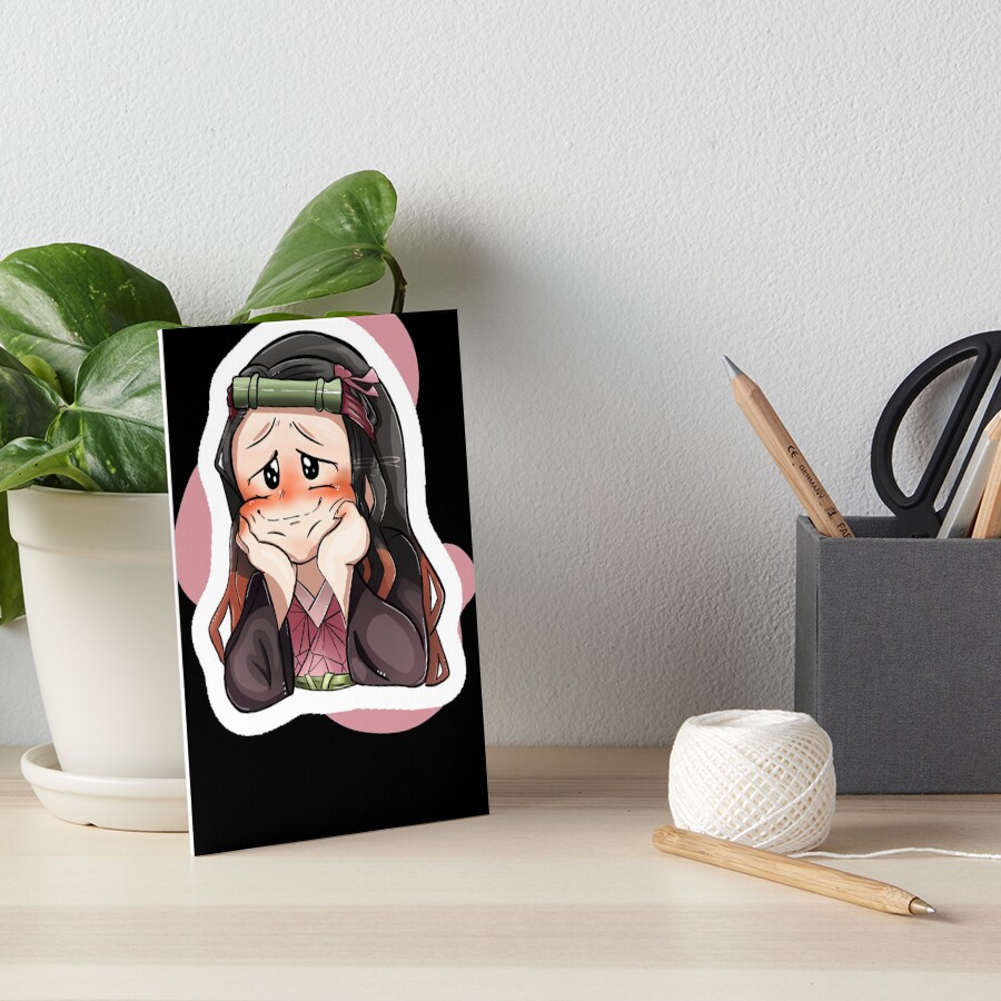 "Nezuko -blushing-" Art Board Print by SummersSpace | Redbubble