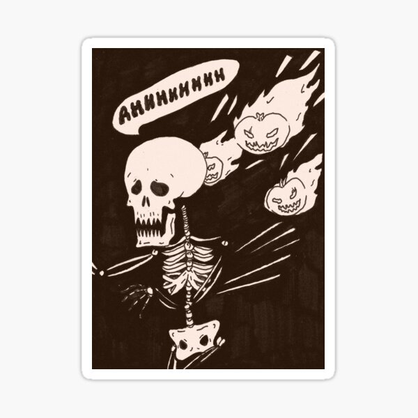 "Aghhhhhhhh!" Sticker for Sale by charlieroses | Redbubble