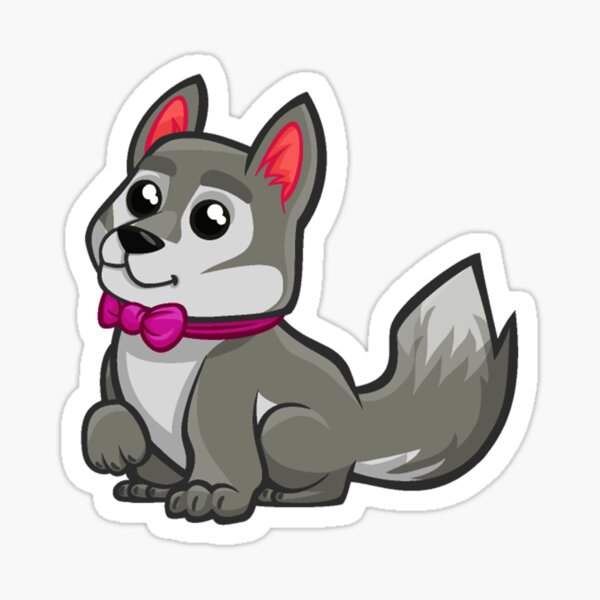 "cute happy wolf Sticker" Sticker for Sale by Stickersplurge | Redbubble