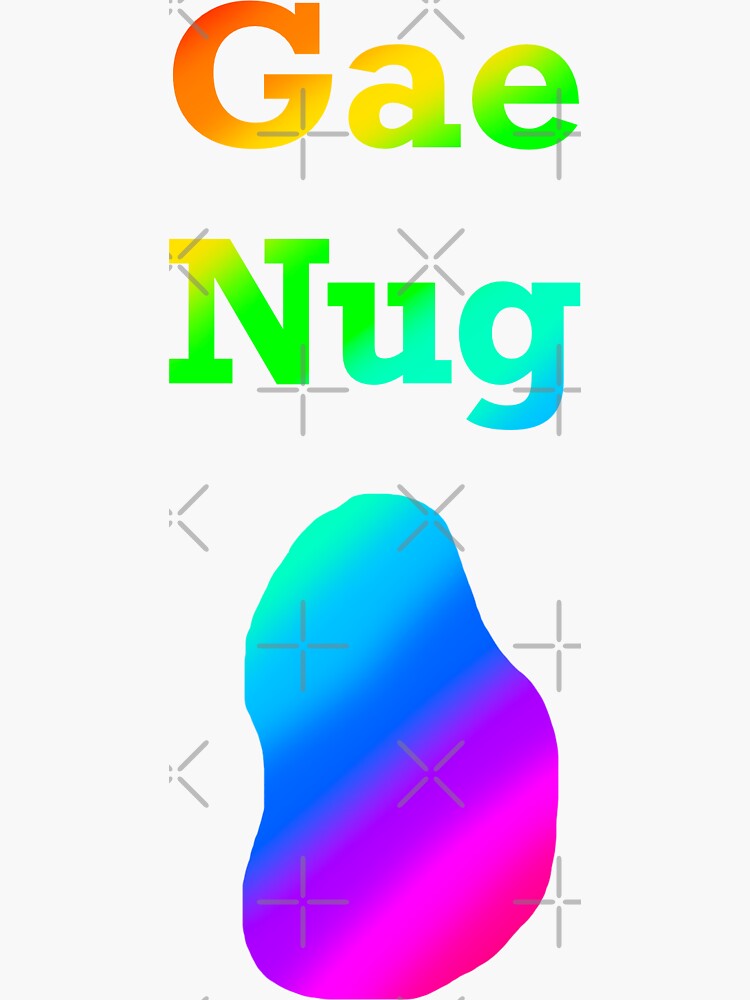 "Nugget chicken gay pride rainbow nug lqbtq" Sticker for Sale by Savvy ...