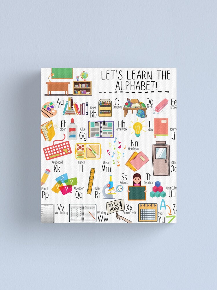"Classroom Alphabet Back to School ABC " Canvas Print for Sale by ...