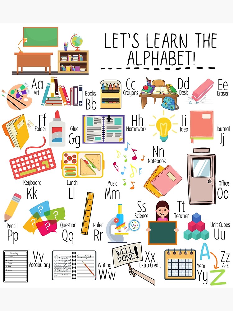 "Classroom Alphabet Back to School ABC " Poster for Sale by ...