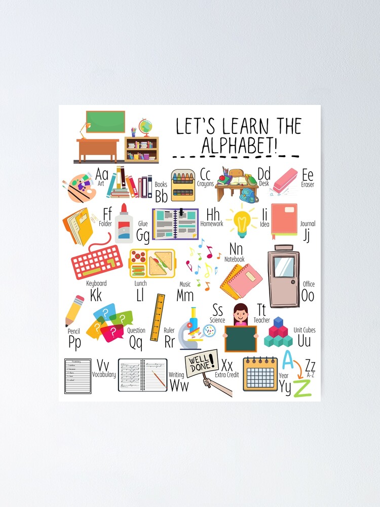 "Classroom Alphabet Back to School ABC " Poster for Sale by ...