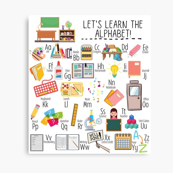 "Classroom Alphabet Back to School ABC " Canvas Print for Sale by ...