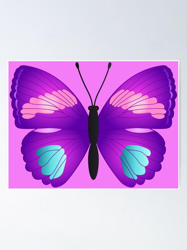 "PURPLE BUTTERFLY" Poster for Sale by Whisperingwells | Redbubble