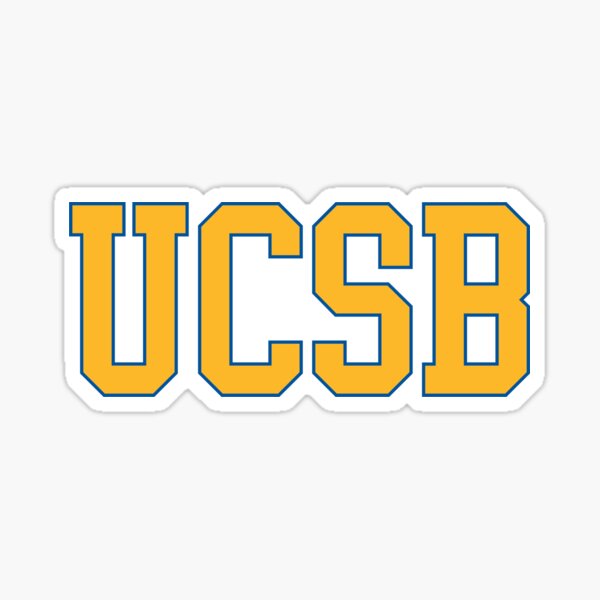"ucsb - college font" Sticker for Sale by scollegestuff | Redbubble