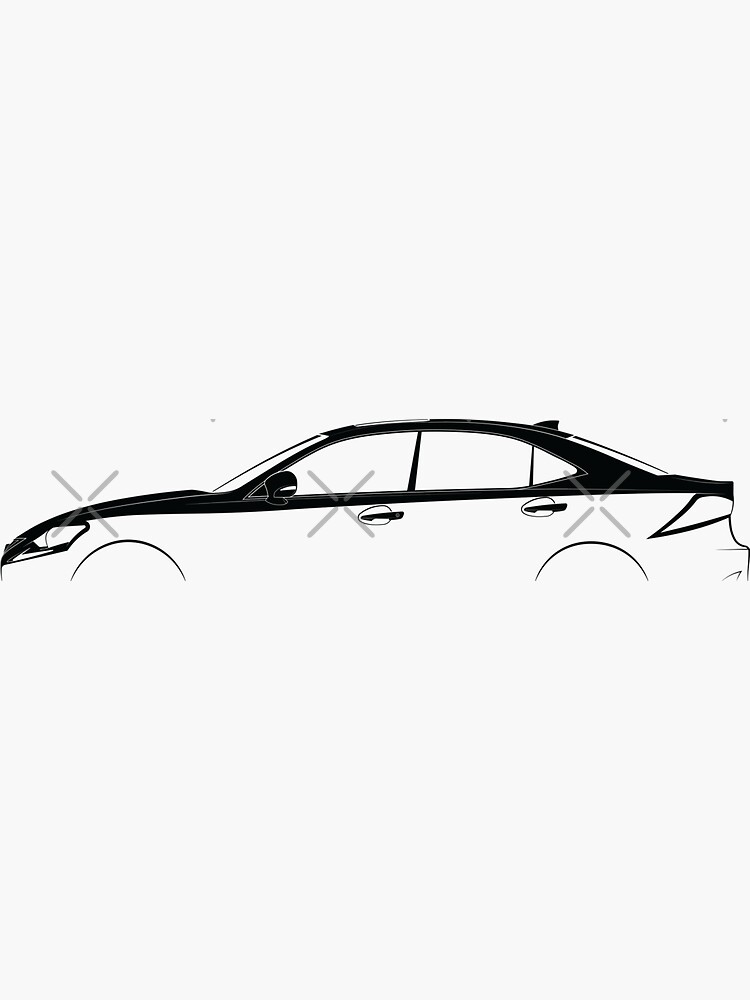 "Lexus IS 350 (XE30) Silhouette" Sticker for Sale by in-transit | Redbubble