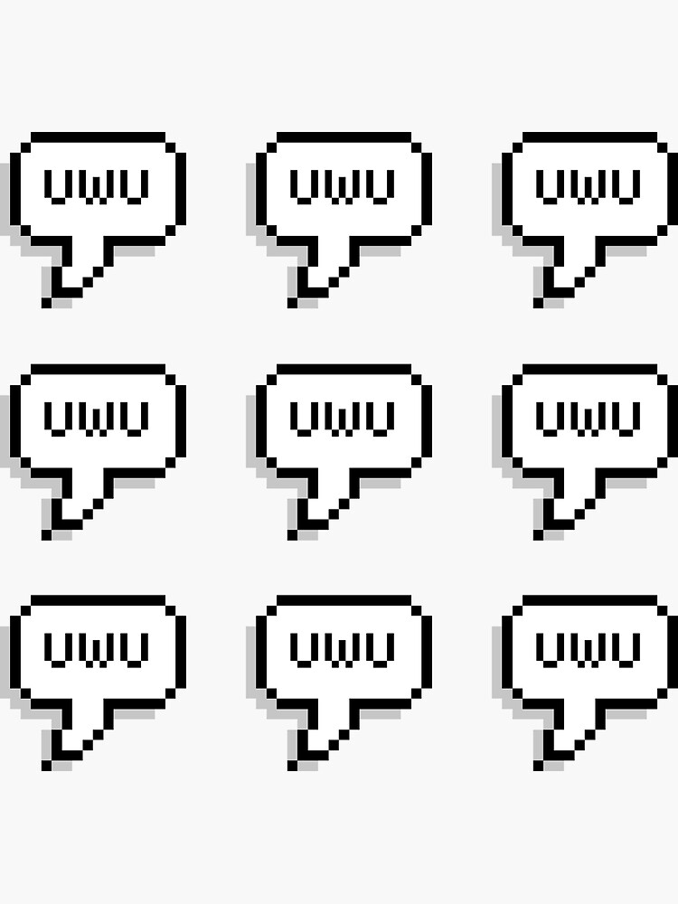 "UwU Pixel Chat Bubble Sticker Pack" Sticker for Sale by kawaiicrossing ...