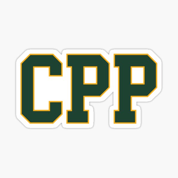 "cal poly pomona - college font" Sticker for Sale by scollegestuff ...
