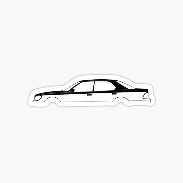 "Lexus LS 400 (XF20) Silhouette" Sticker for Sale by in-transit | Redbubble