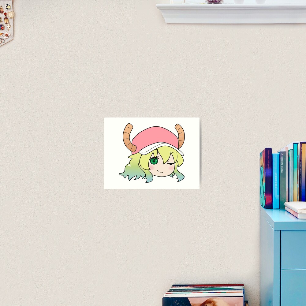 "Miss Kobayashi's Dragon Maid Lucoa Chibi Head" Art Print for Sale by ...