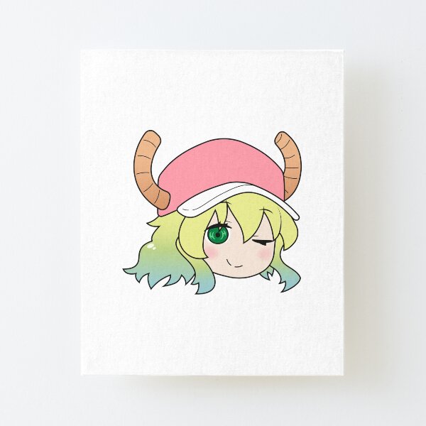 "Miss Kobayashi's Dragon Maid Lucoa Chibi Head" Mounted Print for Sale ...