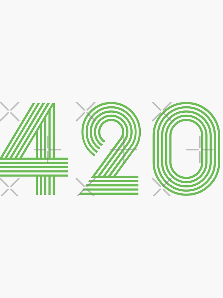 "Retro 420" Sticker for Sale by StrainSpot | Redbubble