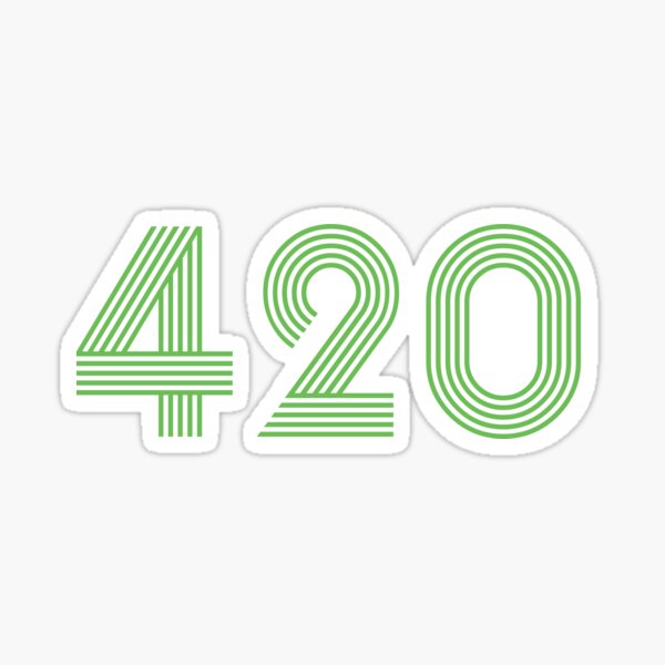 "Retro 420" Sticker for Sale by StrainSpot | Redbubble