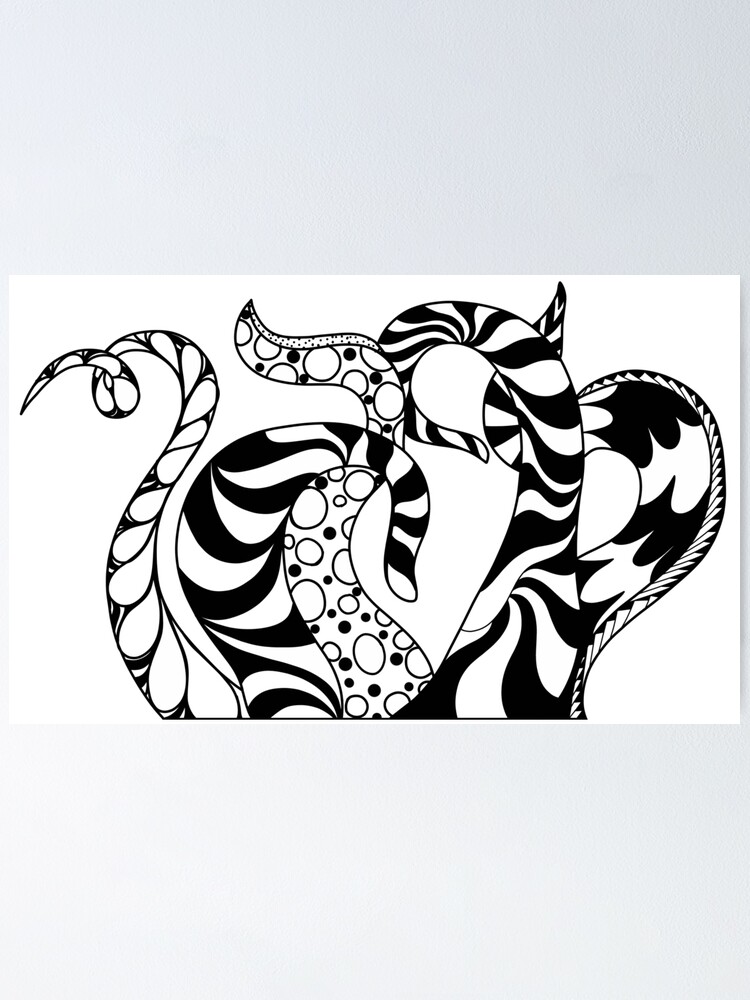 "Tangled Octopus" Poster by lezell | Redbubble